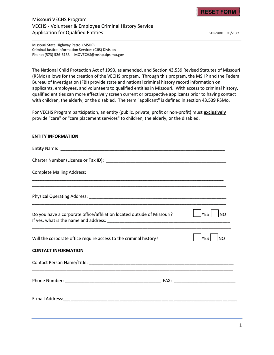 Form SHP-980E - Fill Out, Sign Online and Download Fillable PDF ...