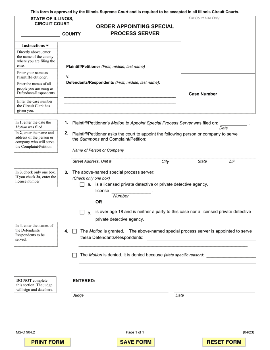 Form MS-O904.2 - Fill Out, Sign Online and Download Fillable PDF, Illinois | Templateroller
