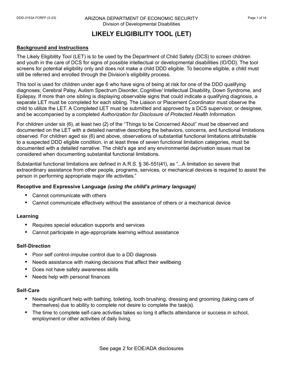 Form DDD-2153A - Fill Out, Sign Online and Download Fillable PDF ...