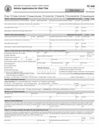 Form TC-656 Download Fillable PDF or Fill Online Vehicle Application ...