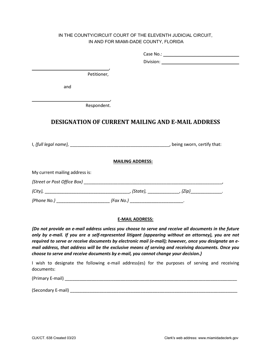 Form CLK/CT.638 - Fill Out, Sign Online and Download Fillable PDF ...