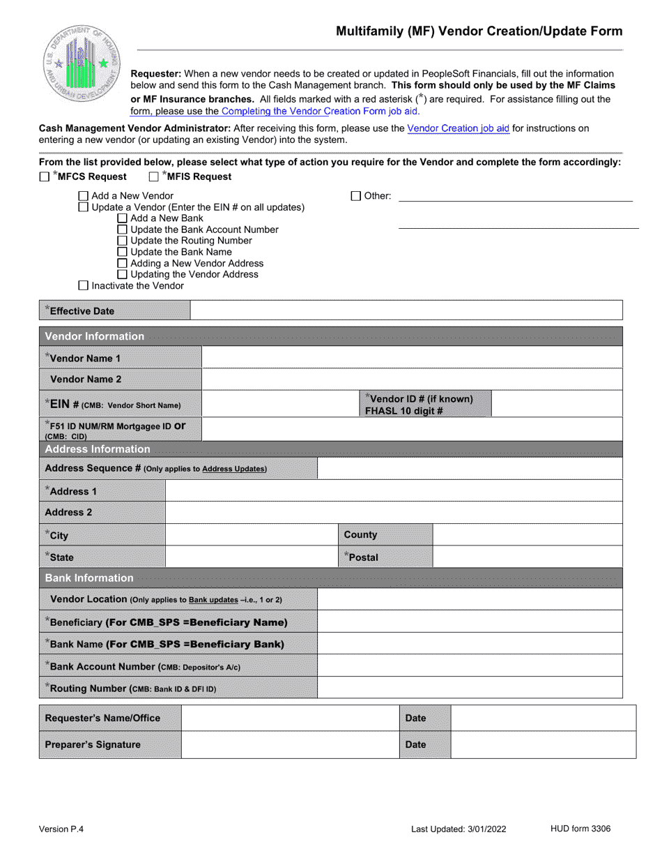 Form HUD-3306 - Fill Out, Sign Online and Download Fillable PDF | Templateroller