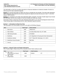 Form HUD-4733 Download Fillable PDF or Fill Online Wire Transfer ...