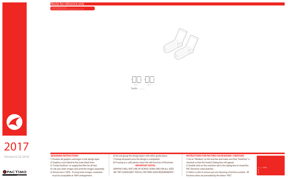 Small Socks Design Template - Pactimo Download Printable PDF ...