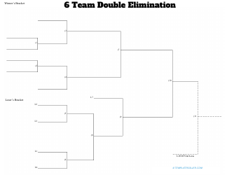6 Team Double Elimination Bracket Template Download Fillable PDF ...