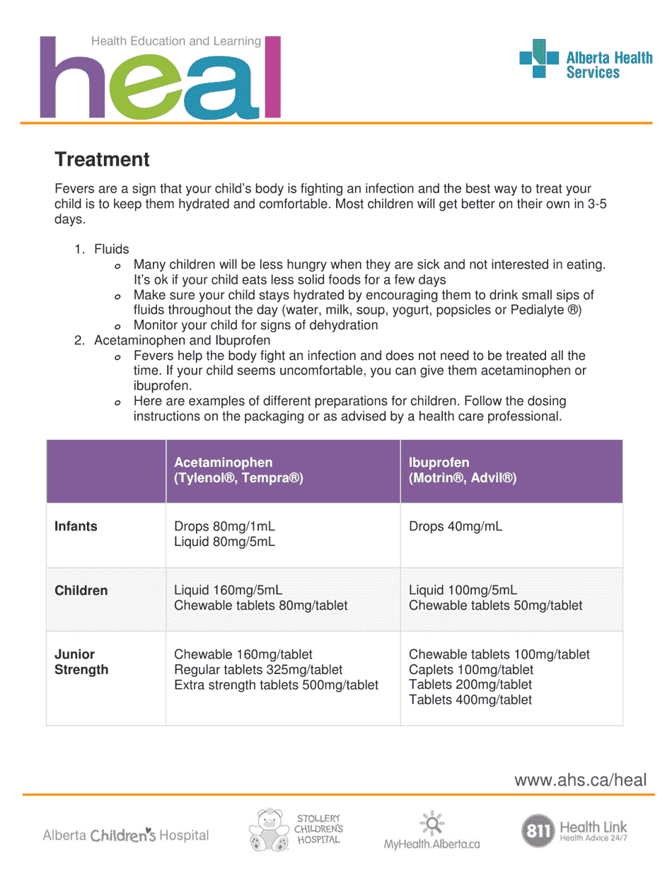 Alberta Canada Child's Temperature Conversion & Fever Treatment Dosage ... Alberta Canada Child's Temperature Conversion & Fever Treatment Dosage ...