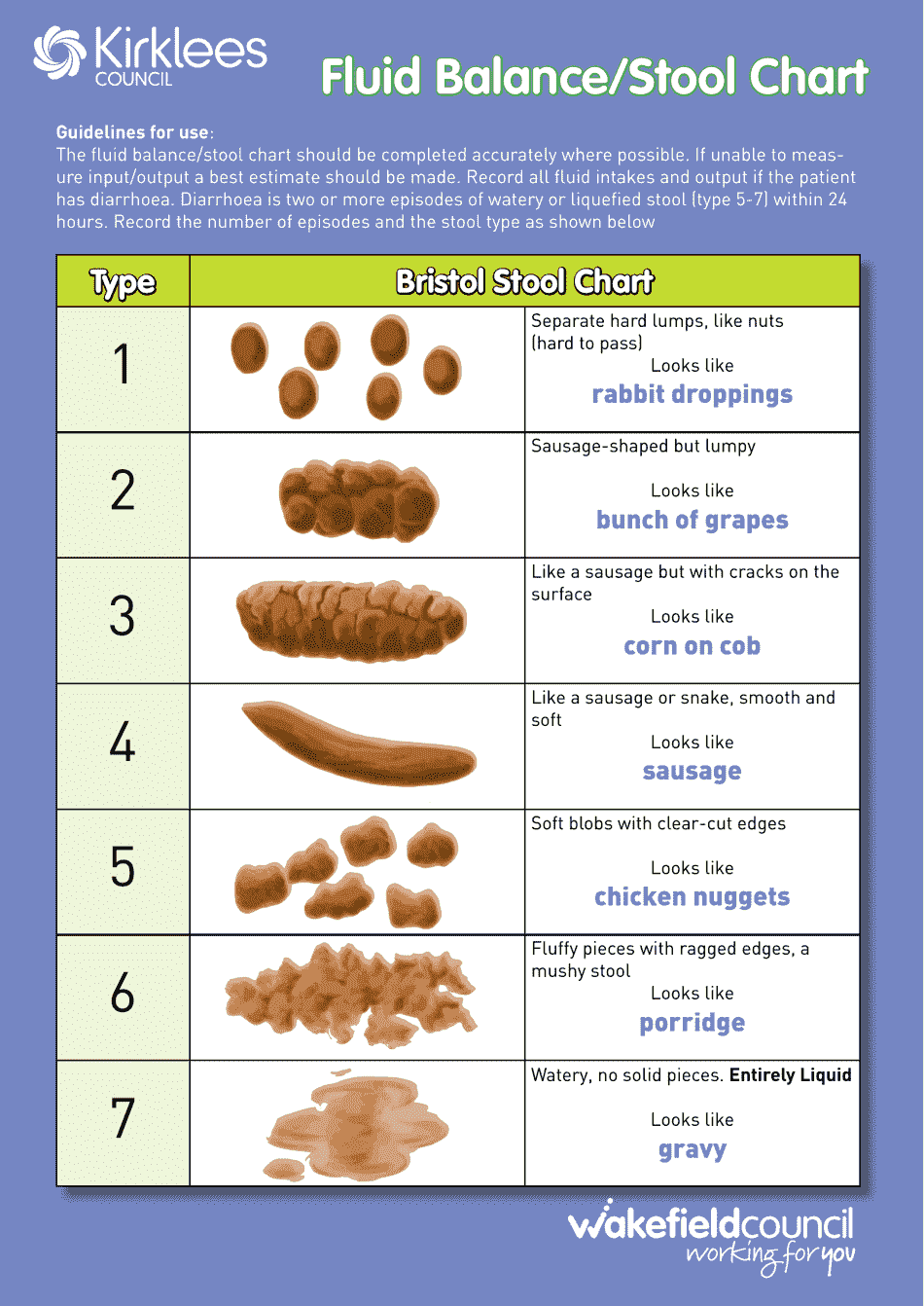 Fluid Balance/Stool Chart Download Printable PDF | Templateroller Fluid Balance/Stool Chart Download Printable PDF | Templateroller