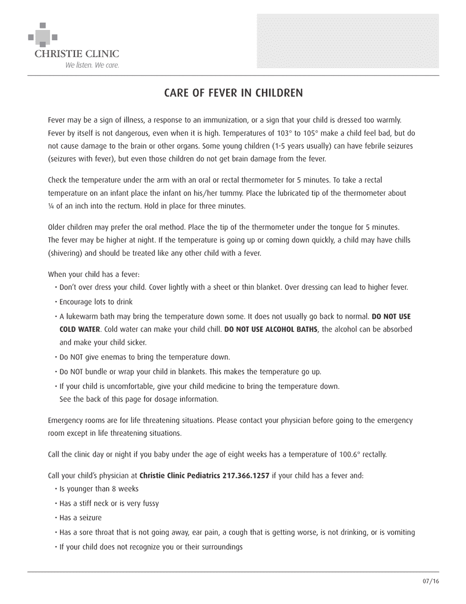 Medications for Fever in Children Dosage Chart Download Printable PDF ...