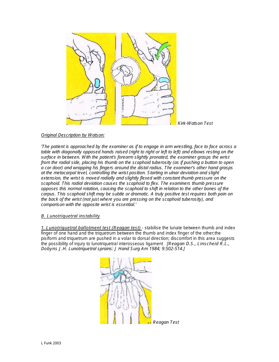 Wrist Examination Checklist Download Printable PDF | Templateroller