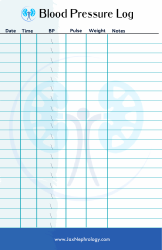 Blood Pressure Log - Jax Nephrology Download Printable PDF | Templateroller