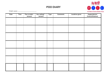 Poo Diary - Eric Download Printable PDF | Templateroller