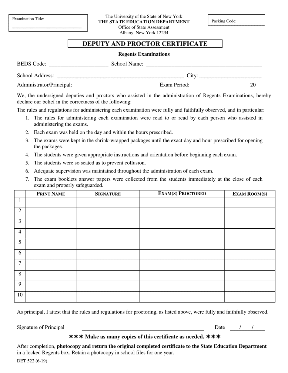 Form DET522 - Fill Out, Sign Online and Download Printable PDF, New ...