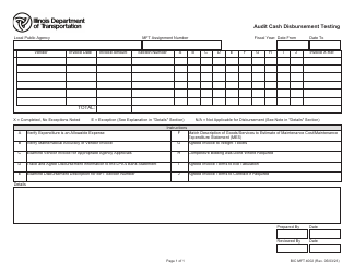Form BIC MFT4002 Download Fillable PDF or Fill Online Audit Cash ...