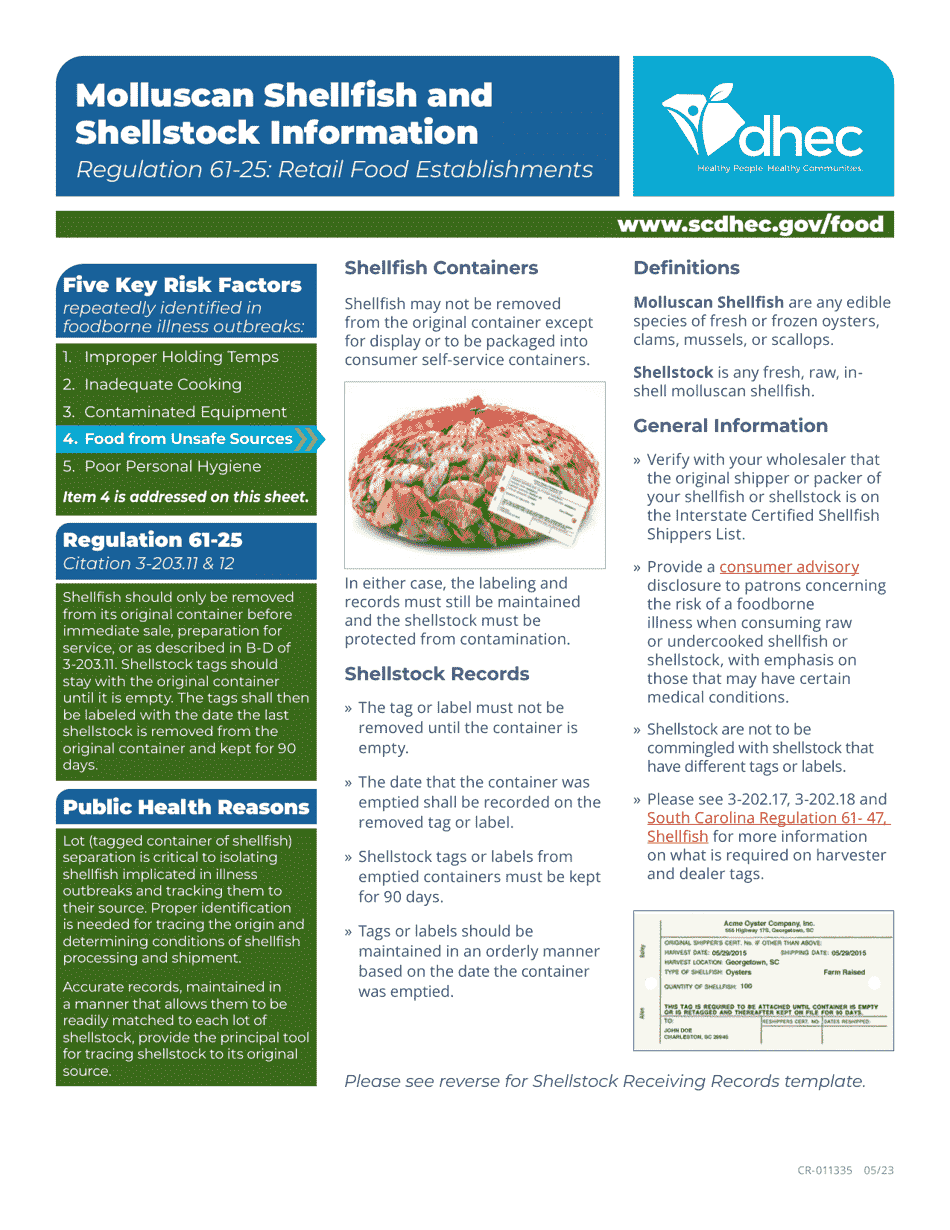Form CR-011335 Download Printable PDF or Fill Online Daily Shellstock ...