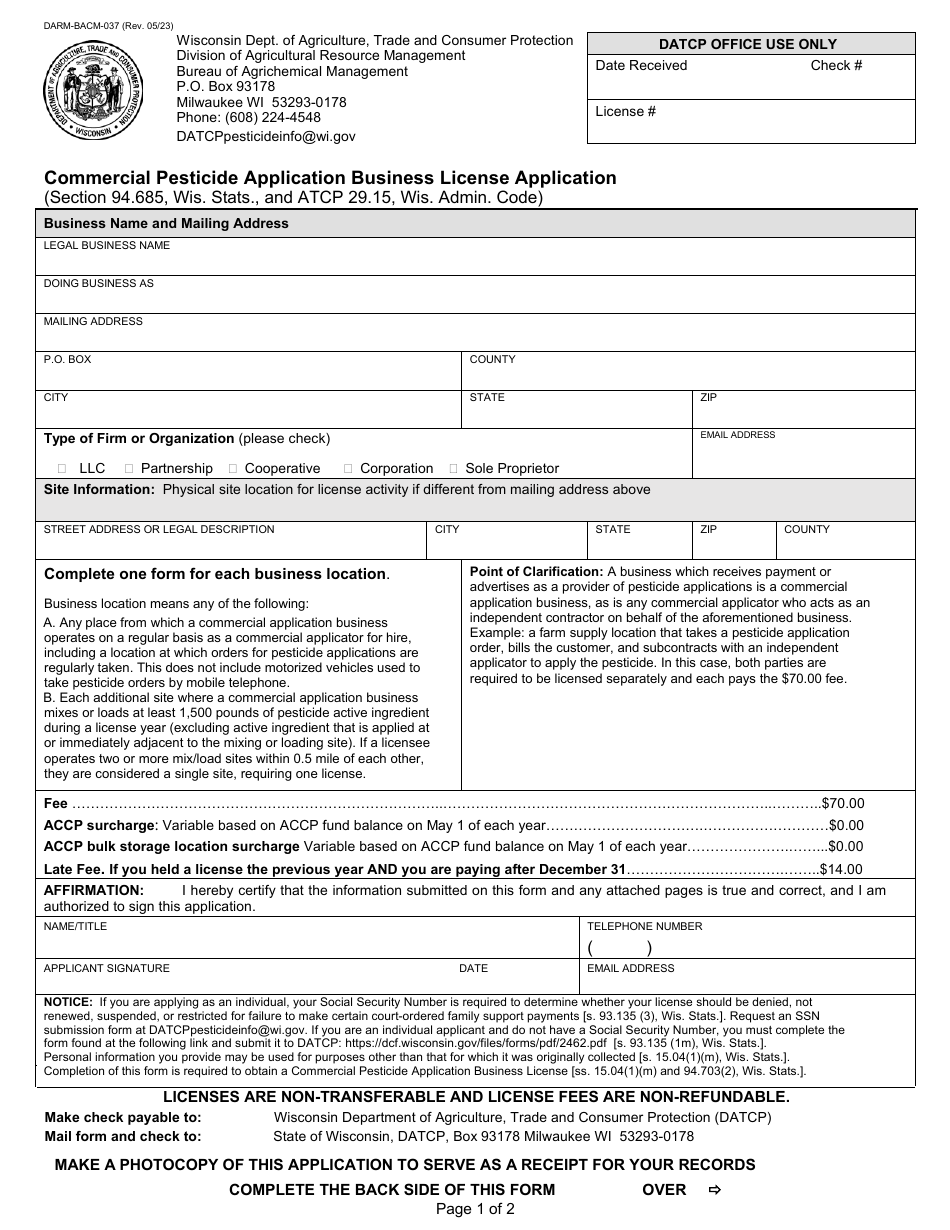 Form DARM-BACM-037 - Fill Out, Sign Online and Download Printable PDF ...