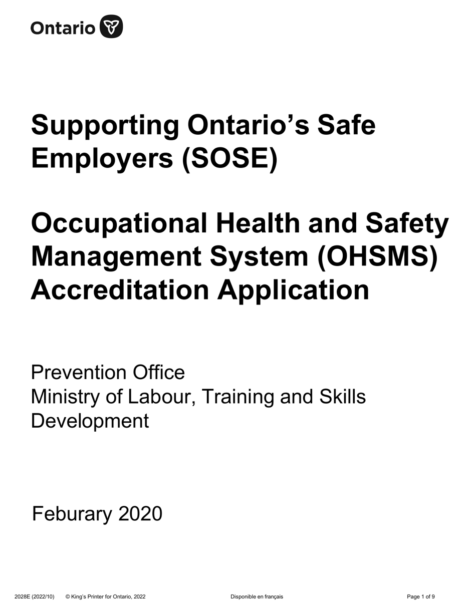 Form 2028E - Fill Out, Sign Online and Download Fillable PDF, Ontario ...