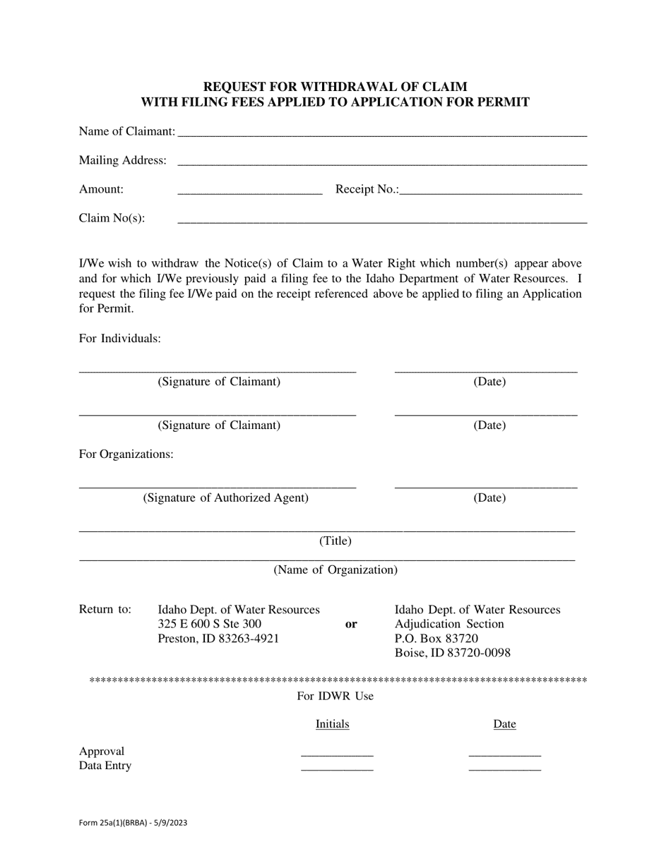 Form 25A(1)(BRBA) - Fill Out, Sign Online and Download Printable PDF ...