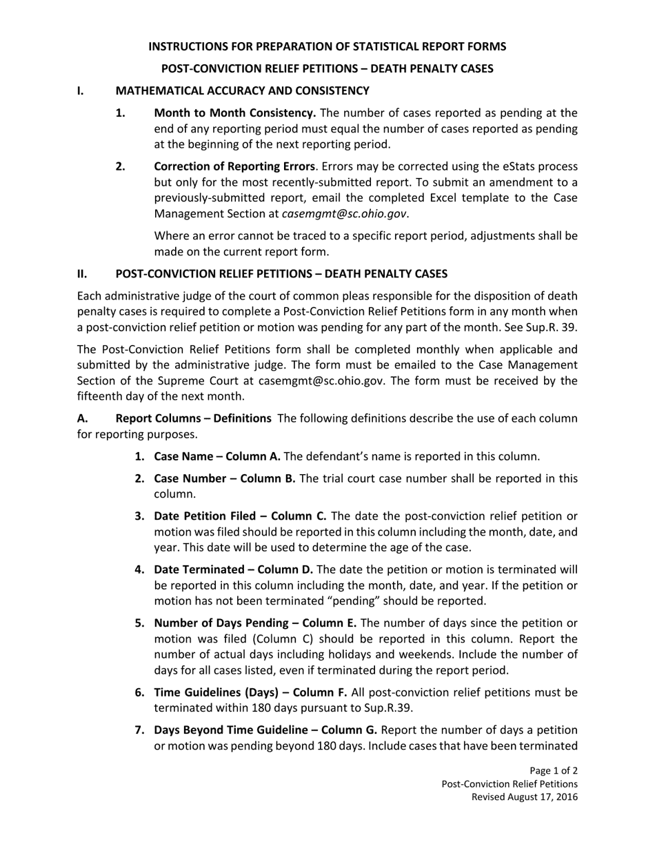 Download Instructions for Post-conviction Relief Petitions - Death ...