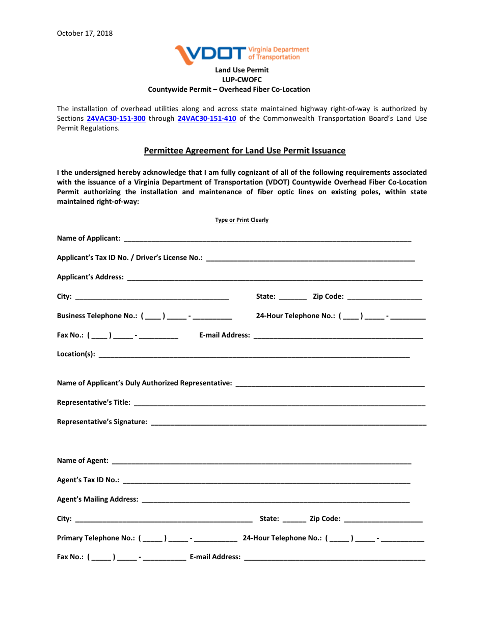 Form LUP‐CWOFC - Fill Out, Sign Online and Download Fillable PDF ...