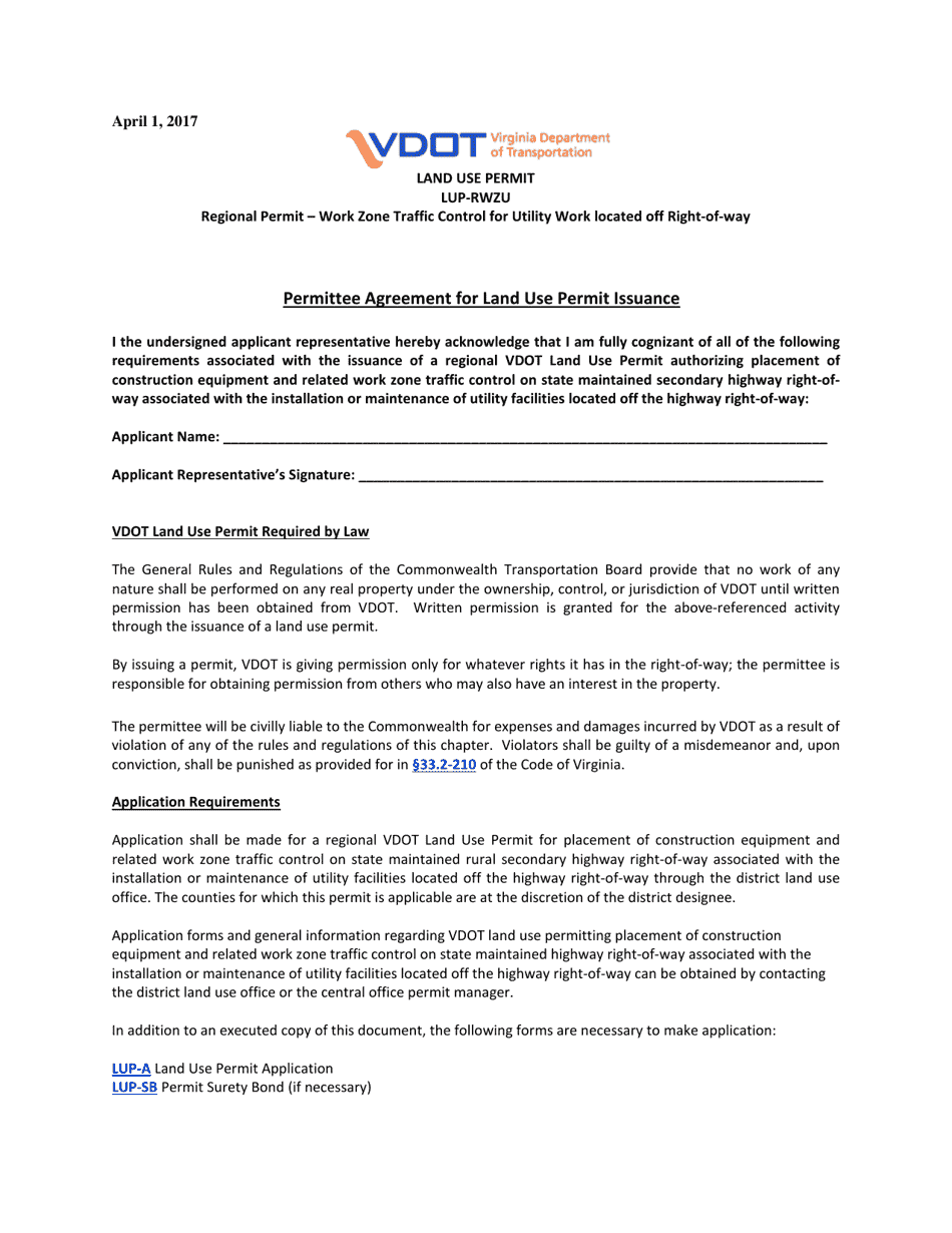 Form LUP-RWZU - Fill Out, Sign Online and Download Fillable PDF ...