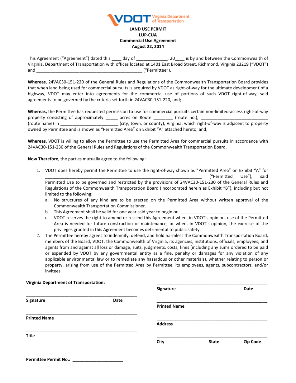 Form LUP-CUA - Fill Out, Sign Online and Download Fillable PDF ...
