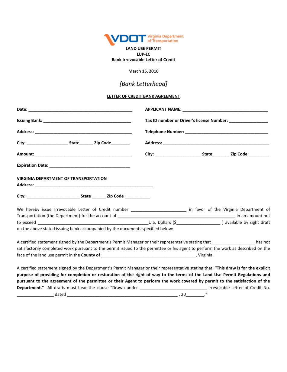 Form LUP-LC - Fill Out, Sign Online and Download Fillable PDF, Virginia ...