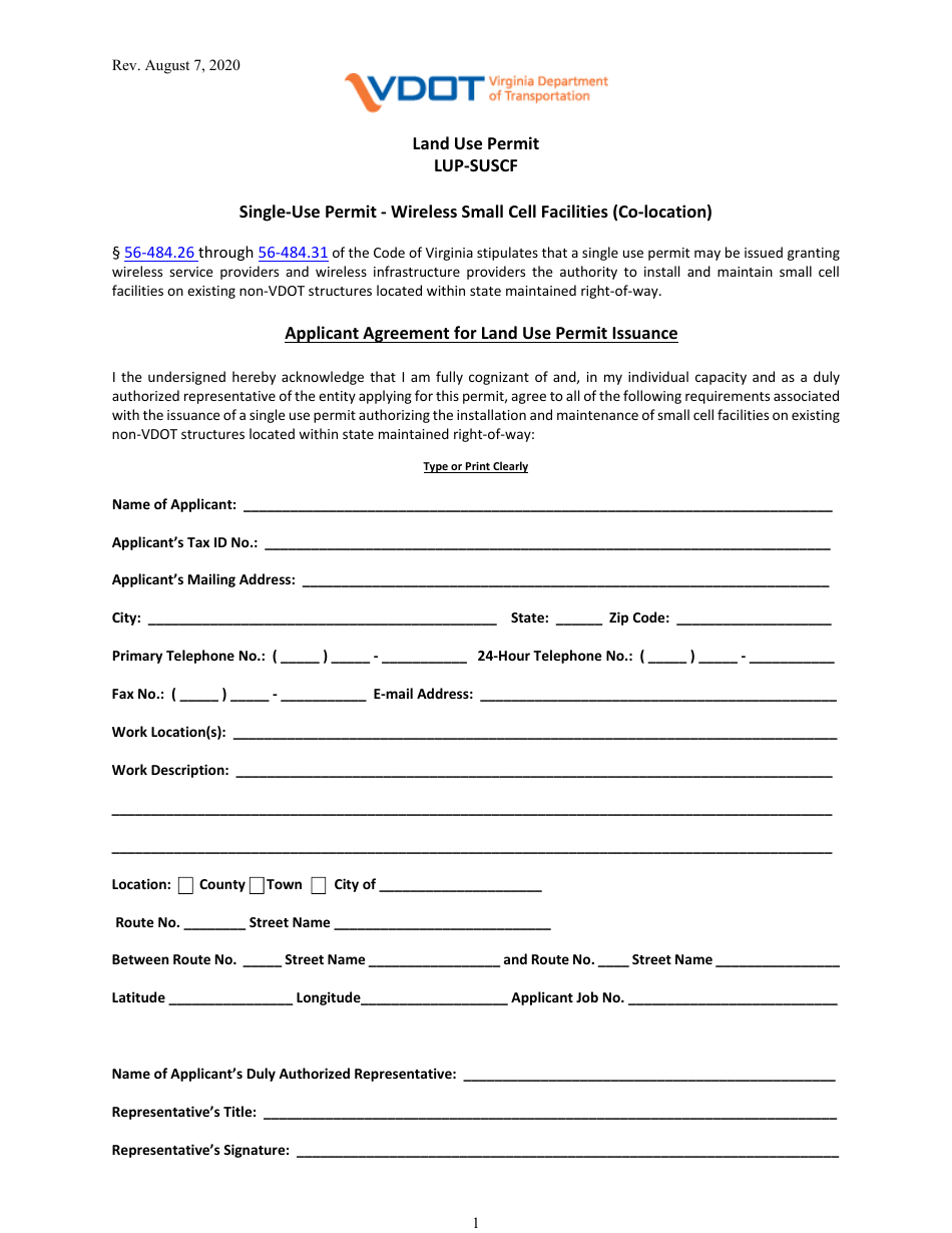 Form LUP-SUSCF - Fill Out, Sign Online and Download Fillable PDF ...