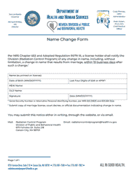 Nevada Name Change Form - Fill Out, Sign Online and Download PDF ...
