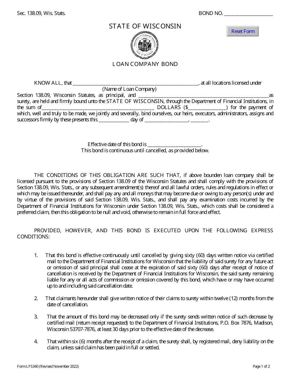 Form LFS340 Fill Out Sign Online And Download Fillable PDF