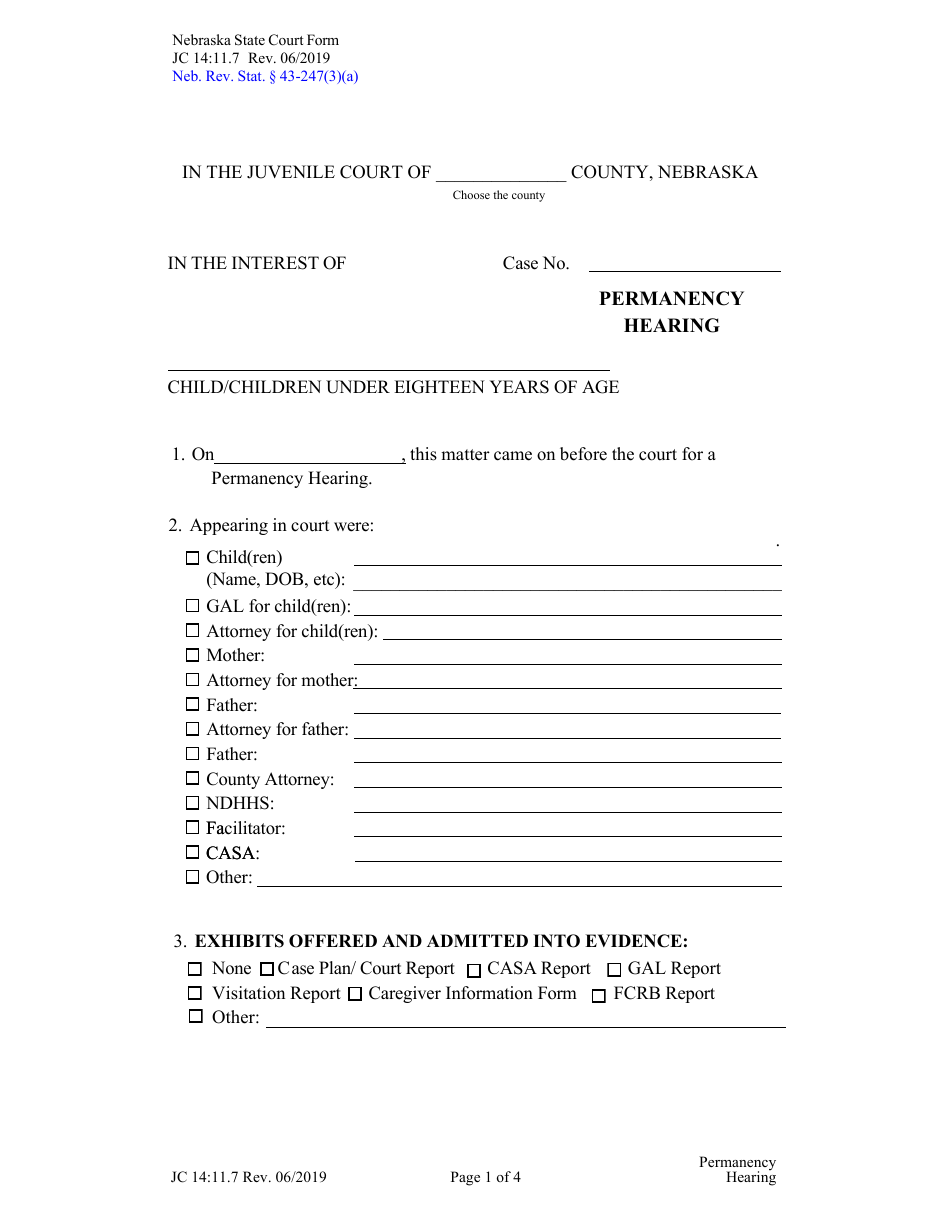 Form JC14:11.7 - Fill Out, Sign Online and Download Fillable PDF ...