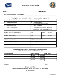 Washington Change of Information - Fill Out, Sign Online and Download ...