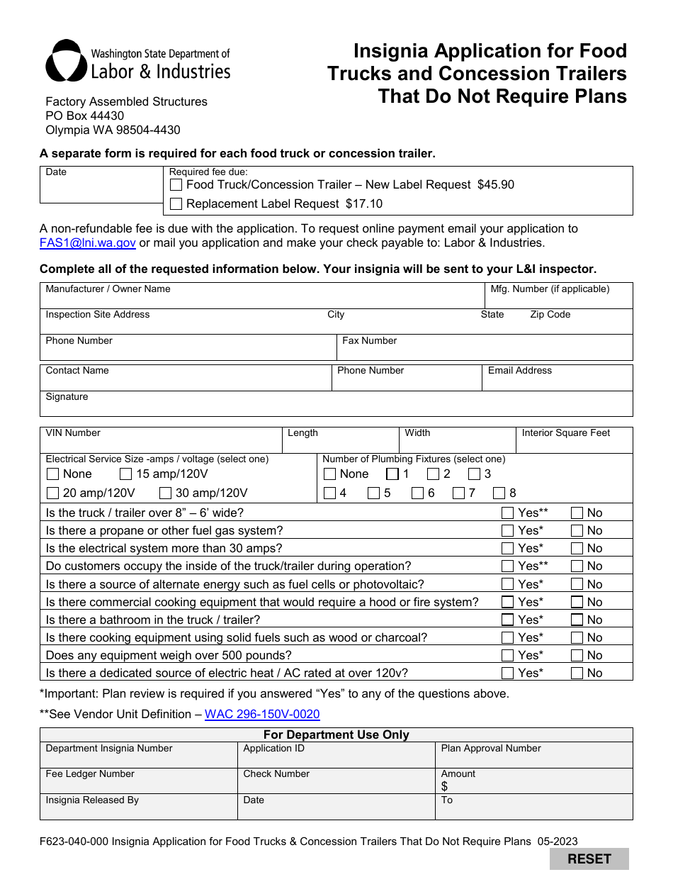 Form F623-040-000 - Fill Out, Sign Online and Download Fillable PDF ...