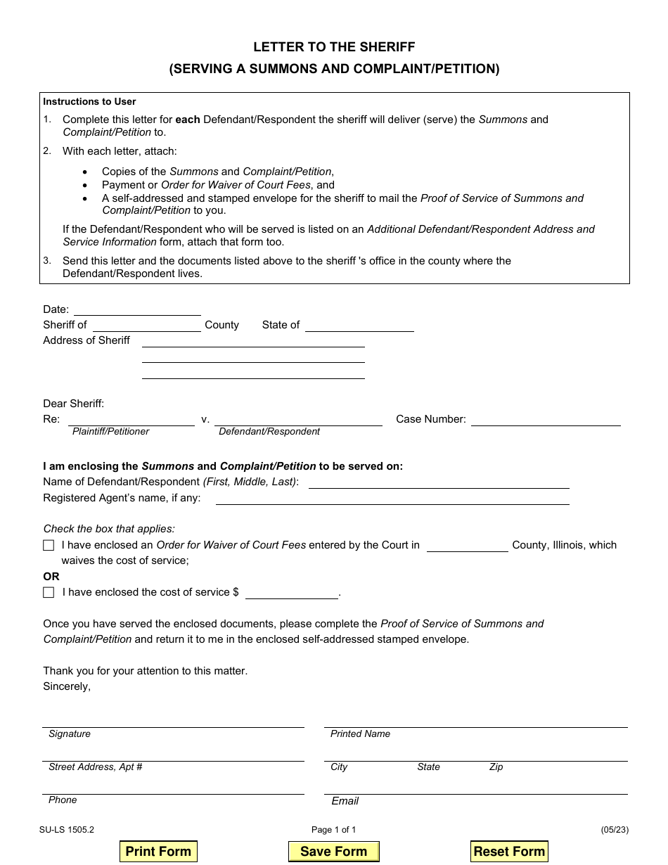 Form SU-LS1505.2 - Fill Out, Sign Online and Download Fillable PDF ...