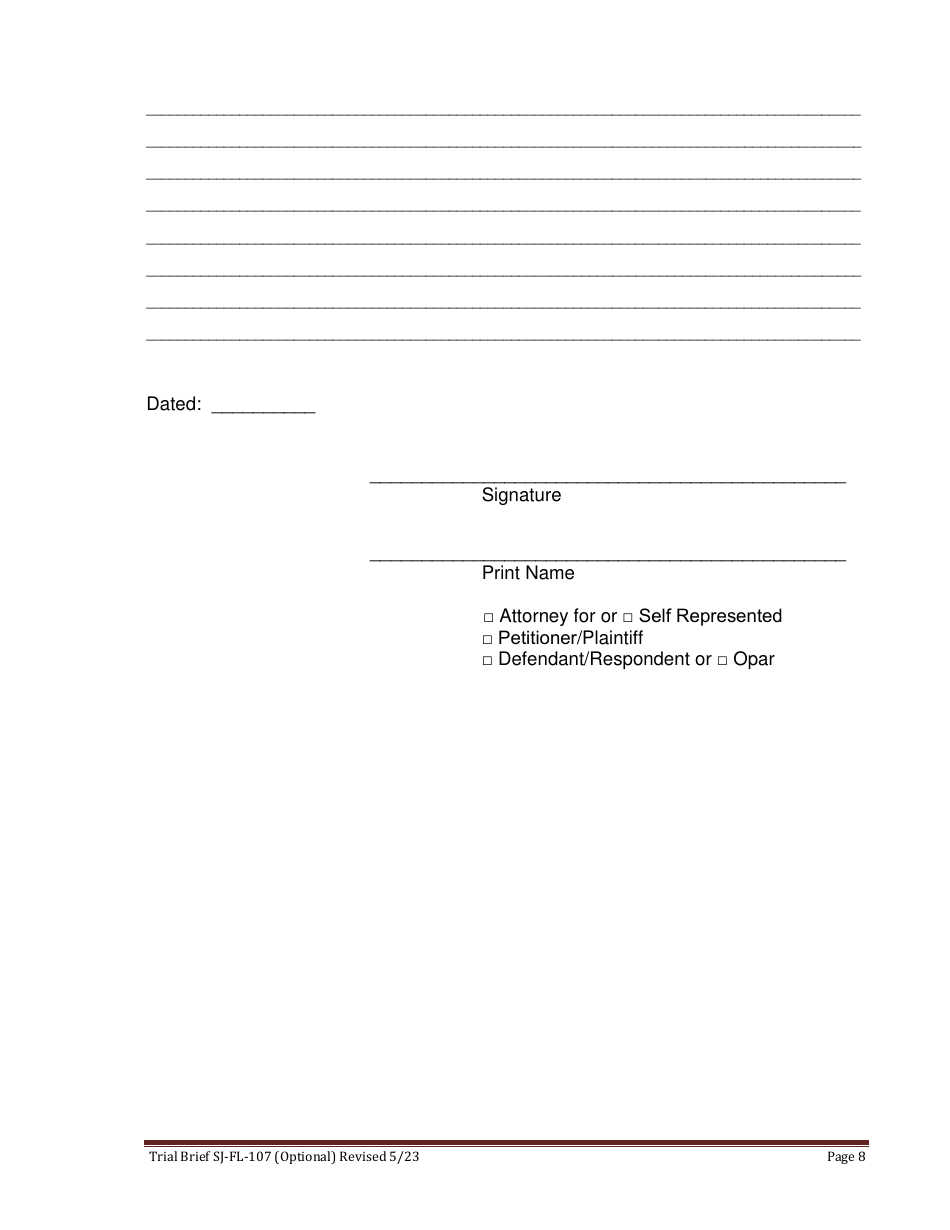 Form SJ-FL-107 - Fill Out, Sign Online and Download Fillable PDF ...