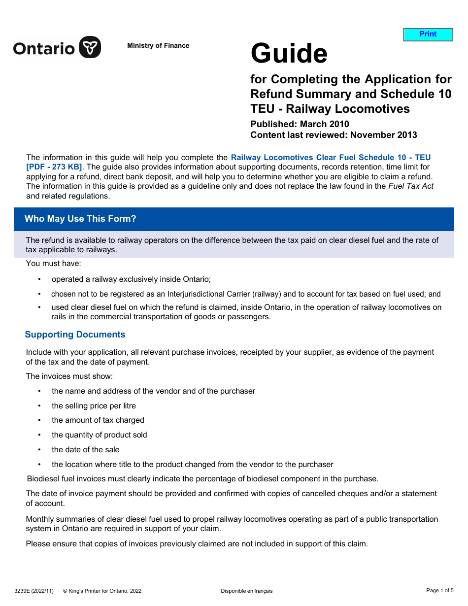 Form 3239E - Fill Out, Sign Online and Download Printable PDF, Ontario ...
