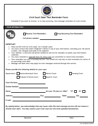 Massachusetts Civil Court Date Text Reminder Form - Fill Out, Sign ...