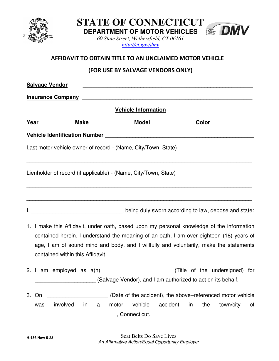 Form H-136 - Fill Out, Sign Online and Download Fillable PDF ...