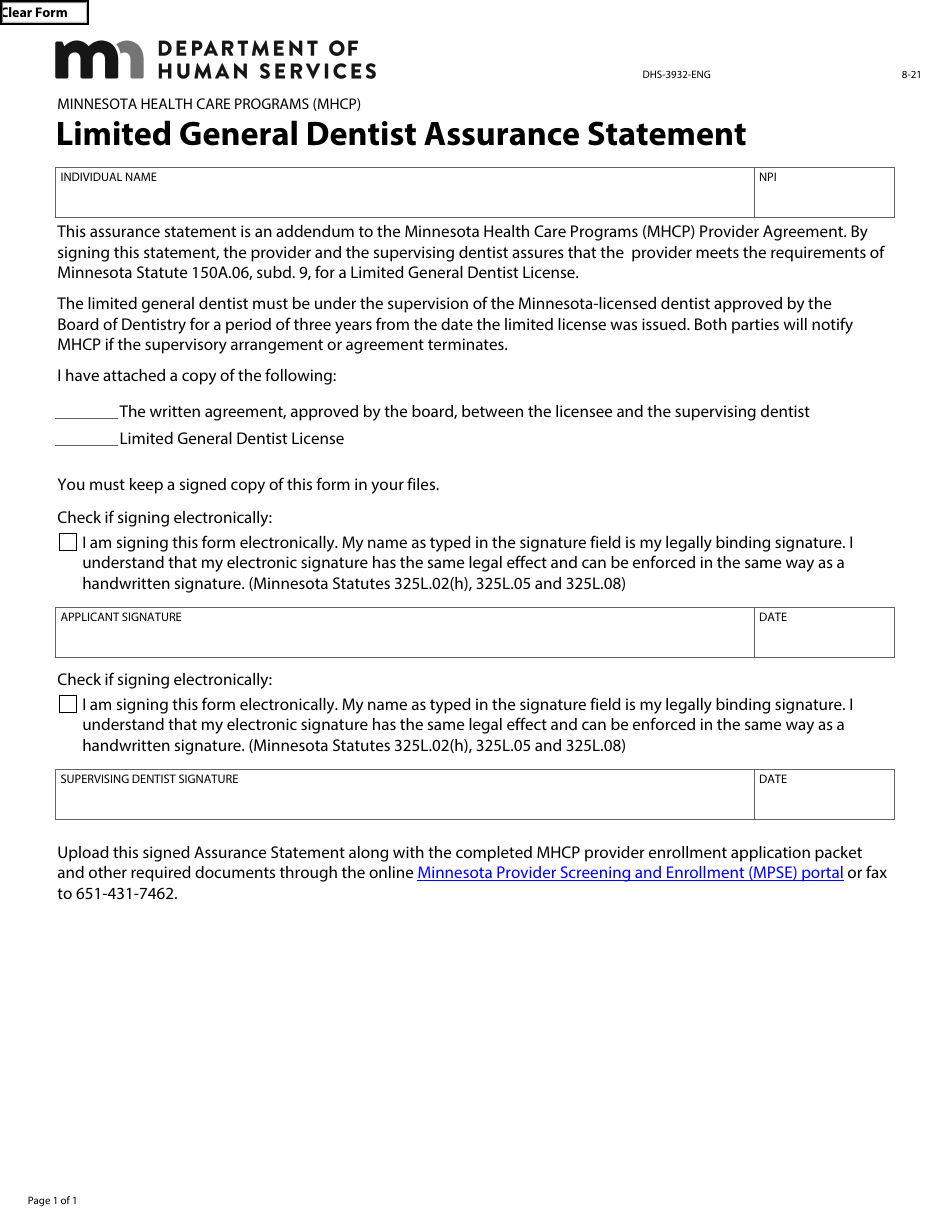 Form DHS-3932-ENG - Fill Out, Sign Online and Download Fillable PDF ...