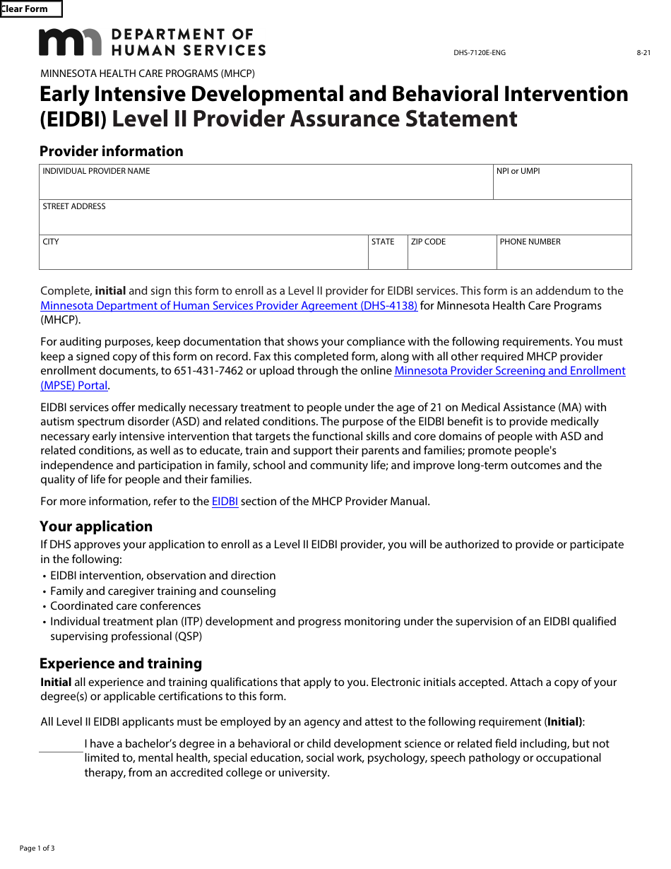 Form DHS-7120E-ENG - Fill Out, Sign Online and Download Fillable PDF ...