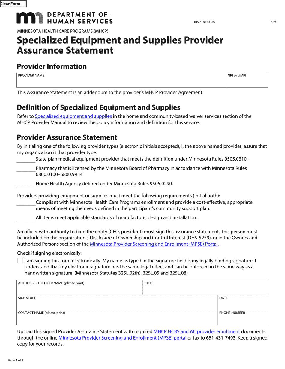 Form DHS-6189T-ENG - Fill Out, Sign Online and Download Fillable PDF ...