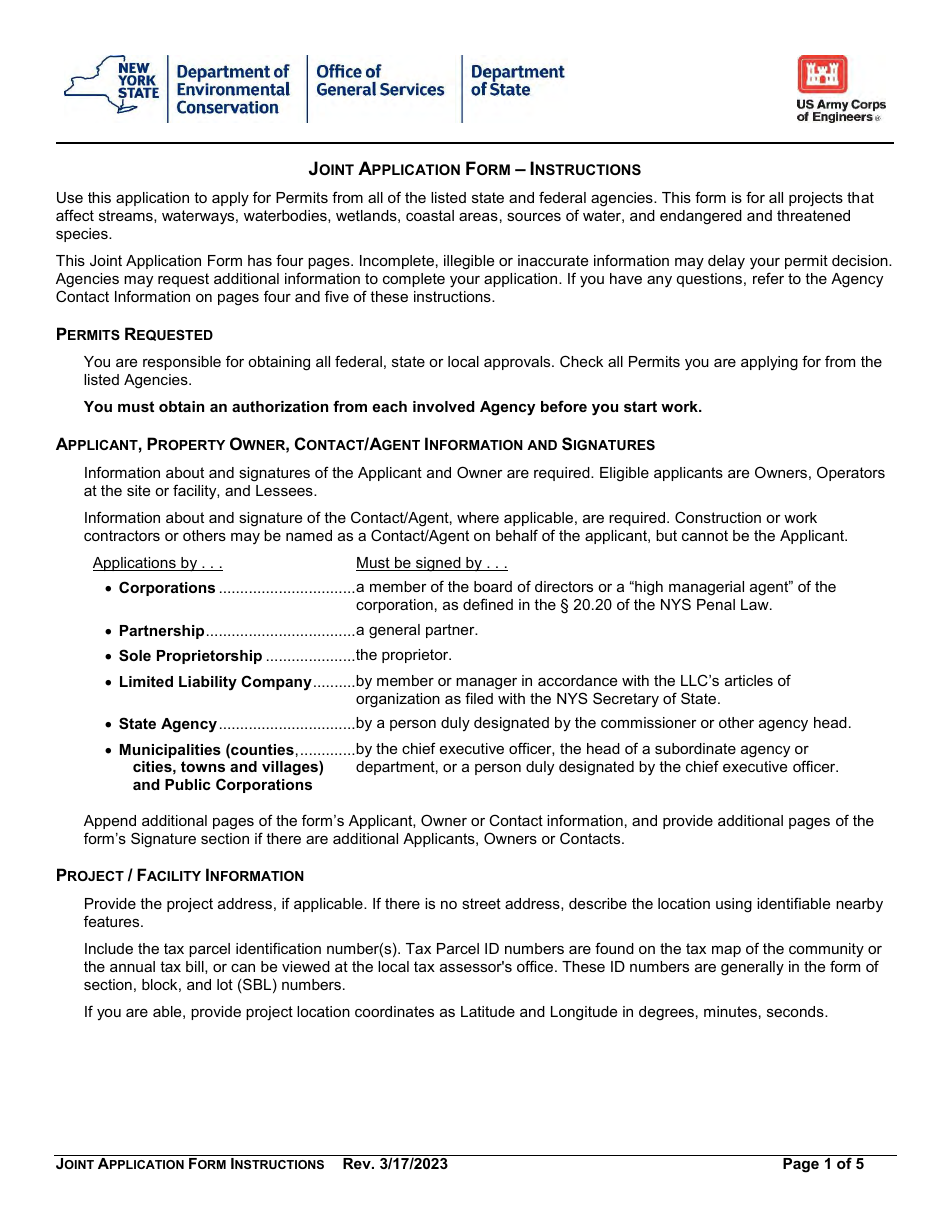 Download Instructions for Joint Application Form PDF | Templateroller