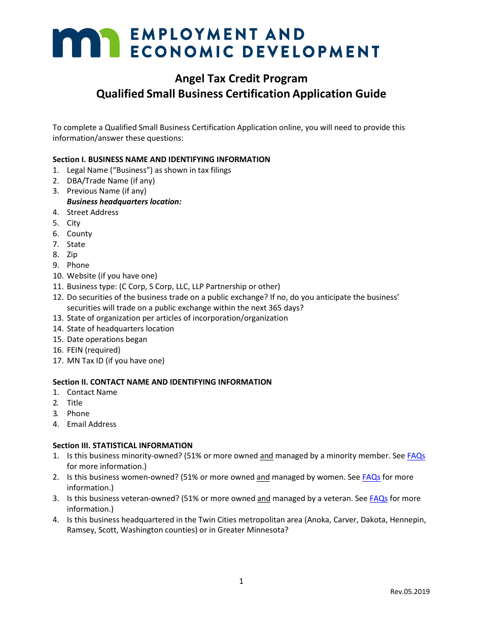 Download Instructions for Qualified Small Business Certification ...