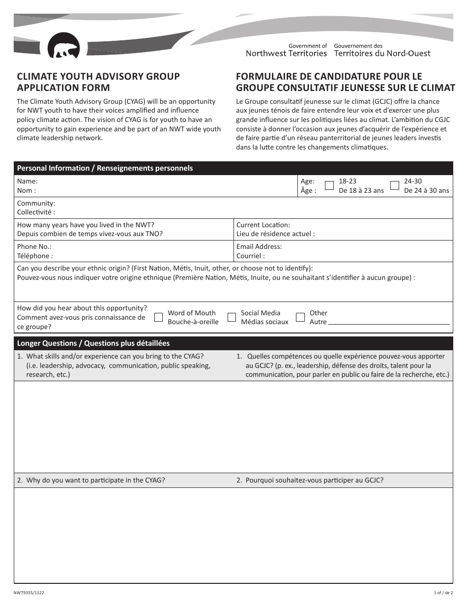 Form NWT9355 - Fill Out, Sign Online and Download Fillable PDF ...
