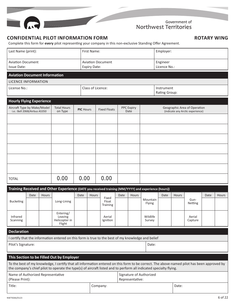Form NWT9266 - Fill Out, Sign Online and Download Fillable PDF ...