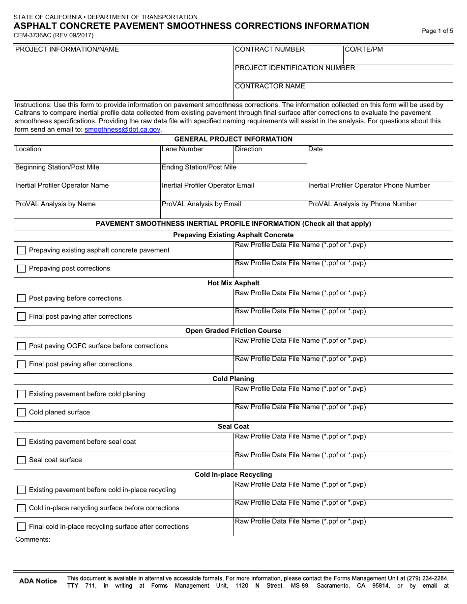 Form CEM-3736AC - Fill Out, Sign Online and Download Fillable PDF ...