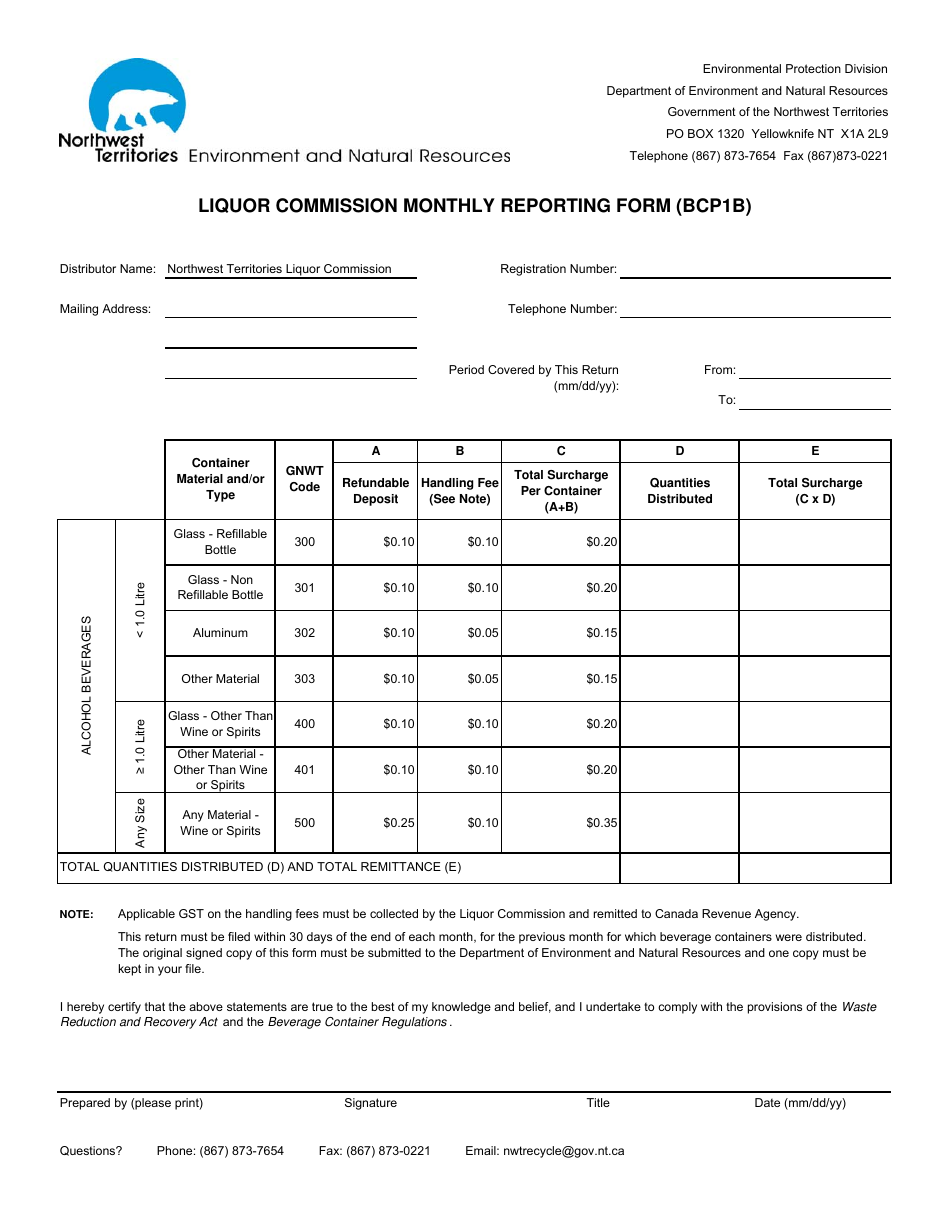 Form BCP1B - Fill Out, Sign Online and Download Printable PDF ...