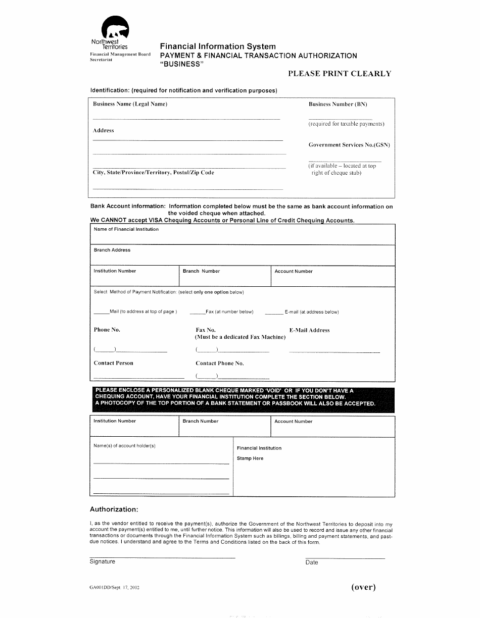 Form GA001DD - Fill Out, Sign Online and Download Printable PDF ...