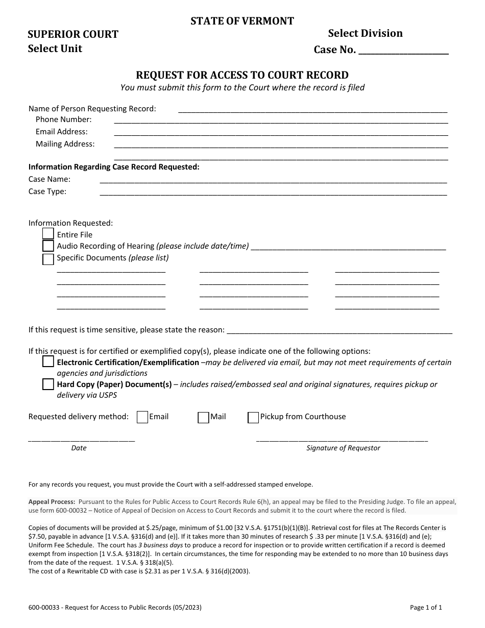 Form 600-00033 - Fill Out, Sign Online and Download Fillable PDF ...