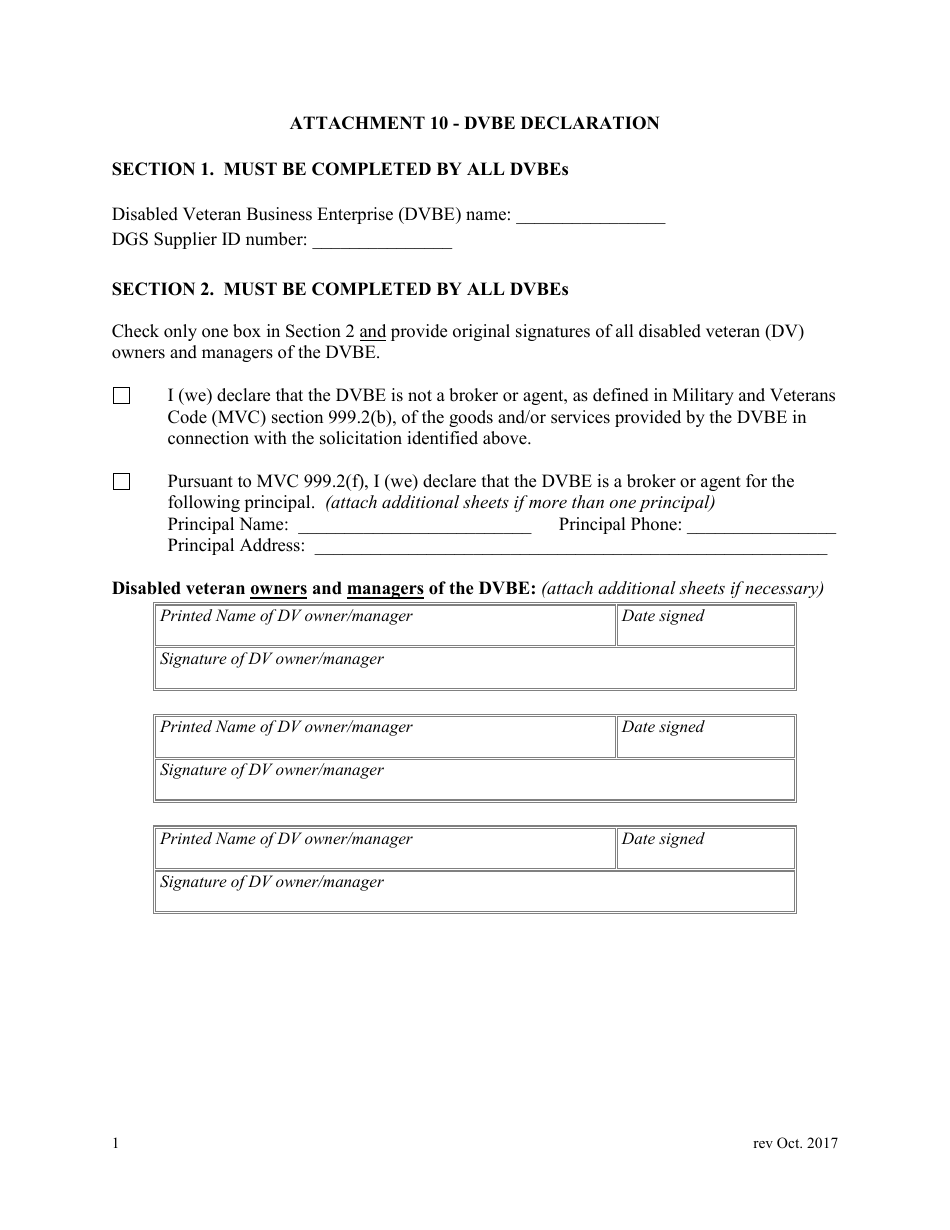 County of Kern, California Dvbe Declaration - Fill Out, Sign Online and ...