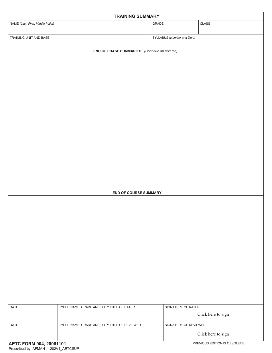AETC Form 904 - Fill Out, Sign Online and Download Fillable PDF ...